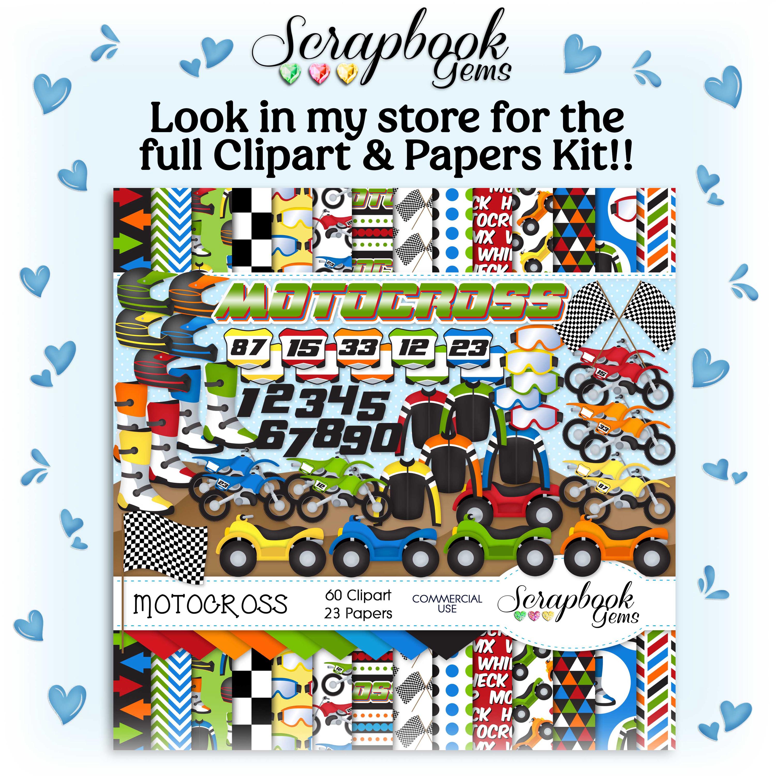 MOTOCROSS Digital Papers, 23 Pieces, 12" X 12", High Quality Jpegs ...