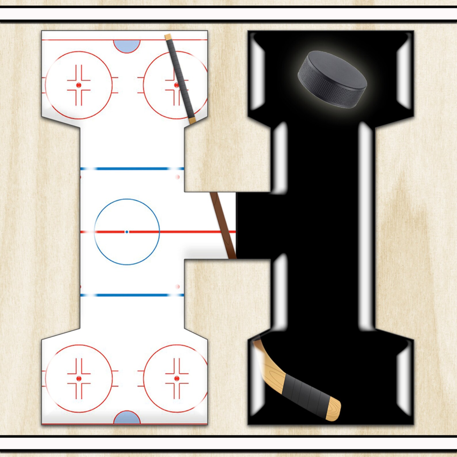 Sports Hockey Letters & Numbers Clipart 42 High Quality PNG - Etsy