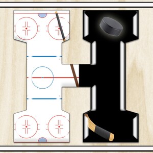 Sports Hockey Letters & Numbers Clipart, 42 High Quality PNG Files ...