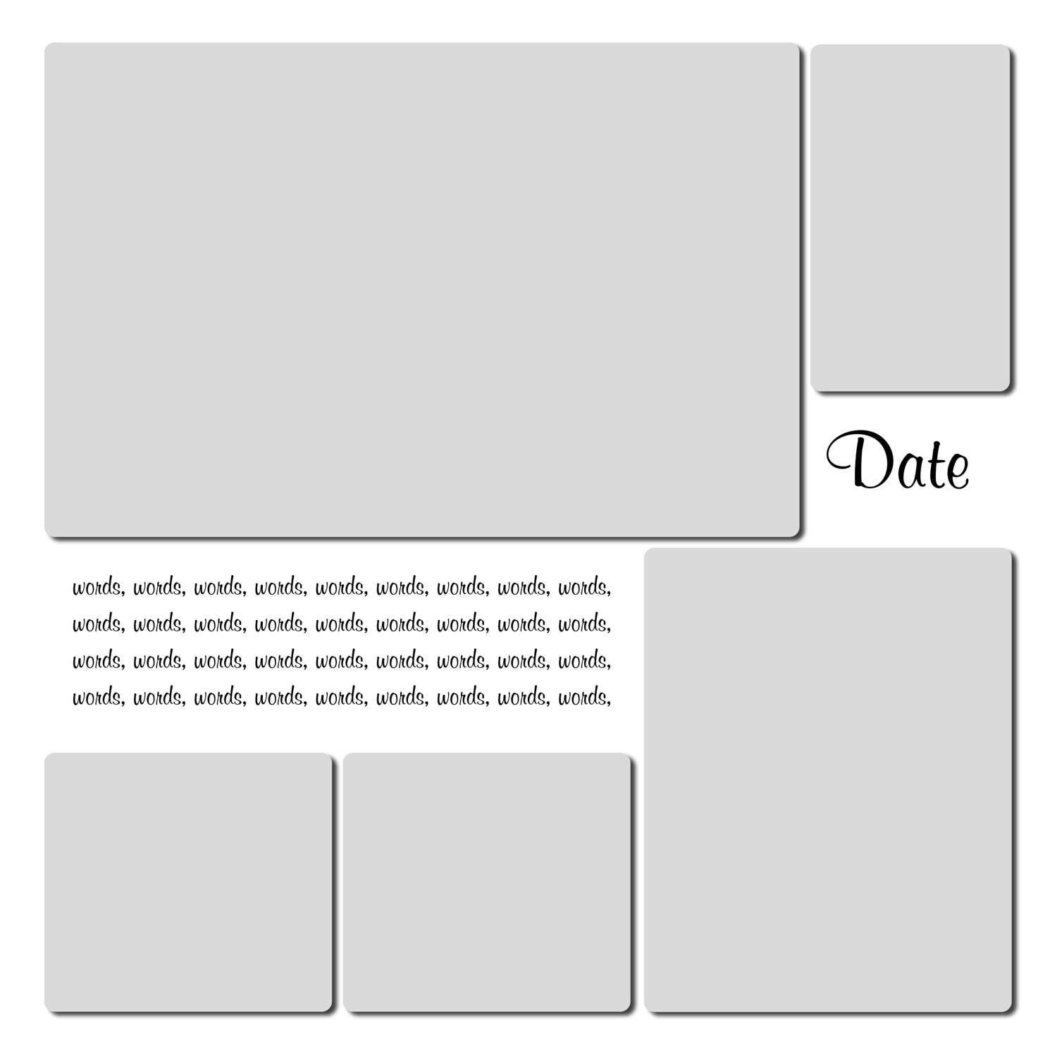 Rounded Corner Photo Templates SET 1 Eight 12 X - Etsy