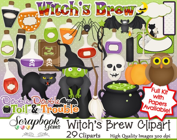 WITCH'S BREW Clipart 29 Png Clipart Files Instant - Etsy India