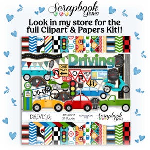 DRIVING Clipart, 39 Png Clipart Files Instant Download Car Truck Auto ...