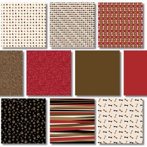 For the Dogs Digital Papers, 20 Pieces, 12" X 12", High Quality JPEG ...