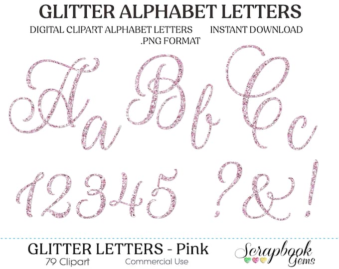 Popular Glitter Letters and Numbers, Glitter Alphabet Bundle, Glitter ...