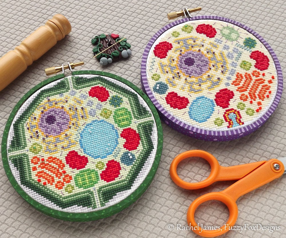 Mini Plant Cell Cross Stitch Pattern PDF | Plant Cell Biology Counted ...