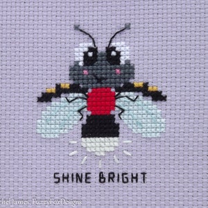 Bright Baby Firefly Cross Stitch Pattern PDF | Seven Mini Motivators ...