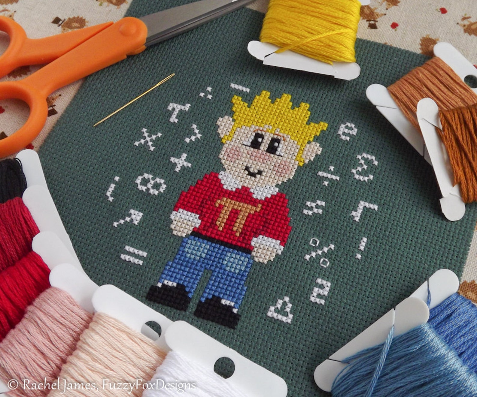 Mathematician Cross Stitch Pattern PDF Wee Little Workers | Etsy