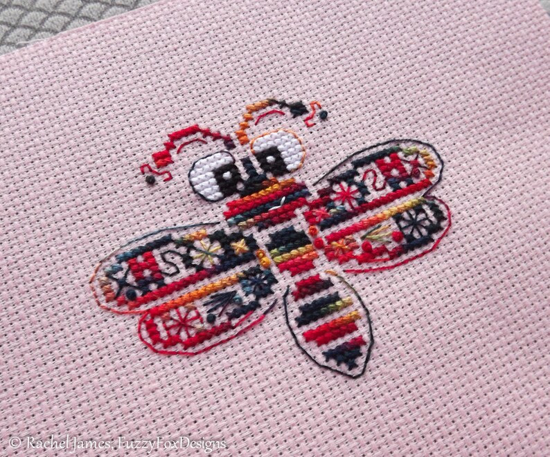 Cute Variegated Bug Cross Stitch Pattern PDF | Chart for Colour ...