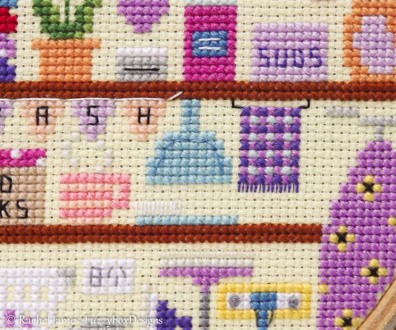 Cute Laundry Cross Stitch Pattern PDF Wash Room Cute Room - Etsy UK