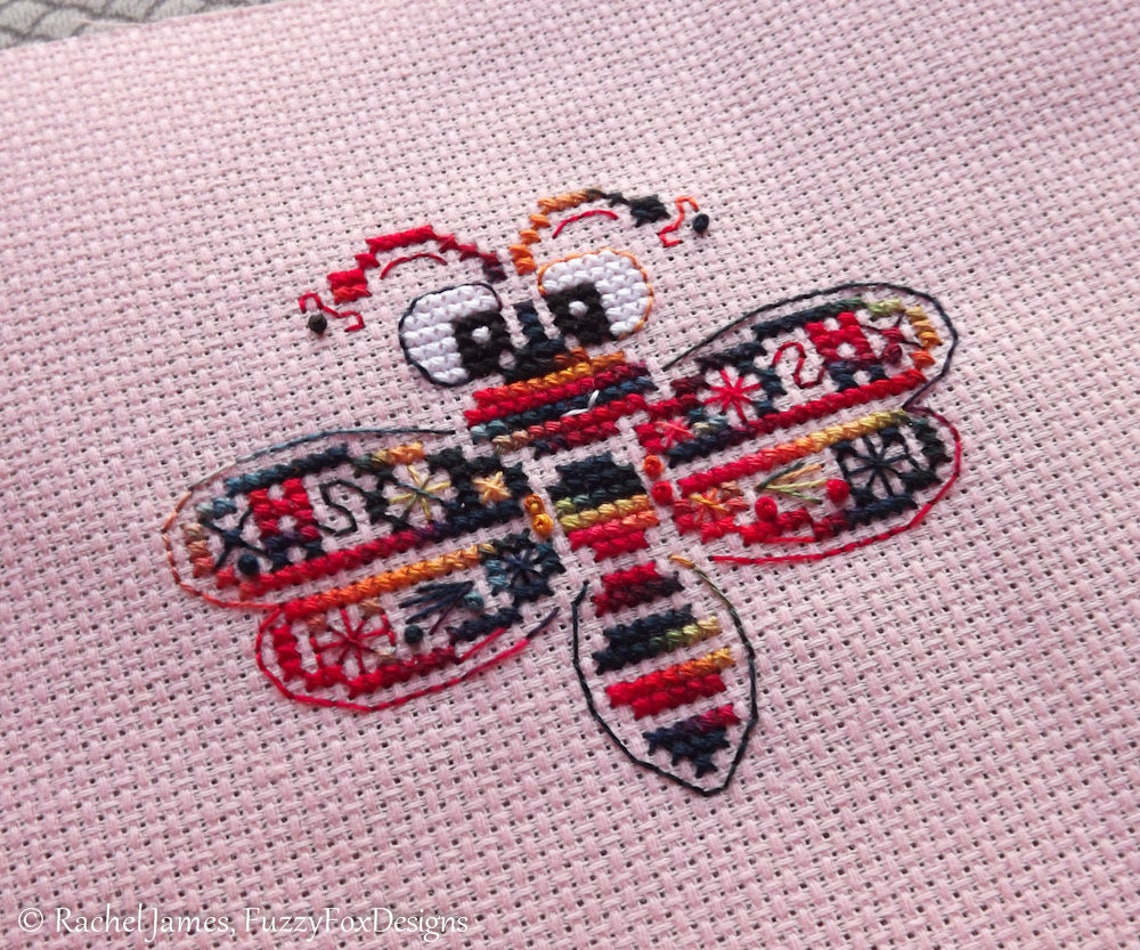 Cute Variegated Bug Cross Stitch Pattern PDF | Chart for Colour ...