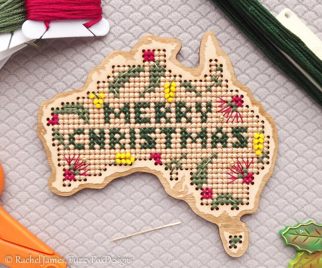 Merry Christmas Design for Australia Blanks Cross Stitch Pattern PDF ...