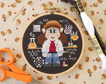 Mathematician Cross Stitch Pattern PDF | Wee Little Workers Series - Etsy