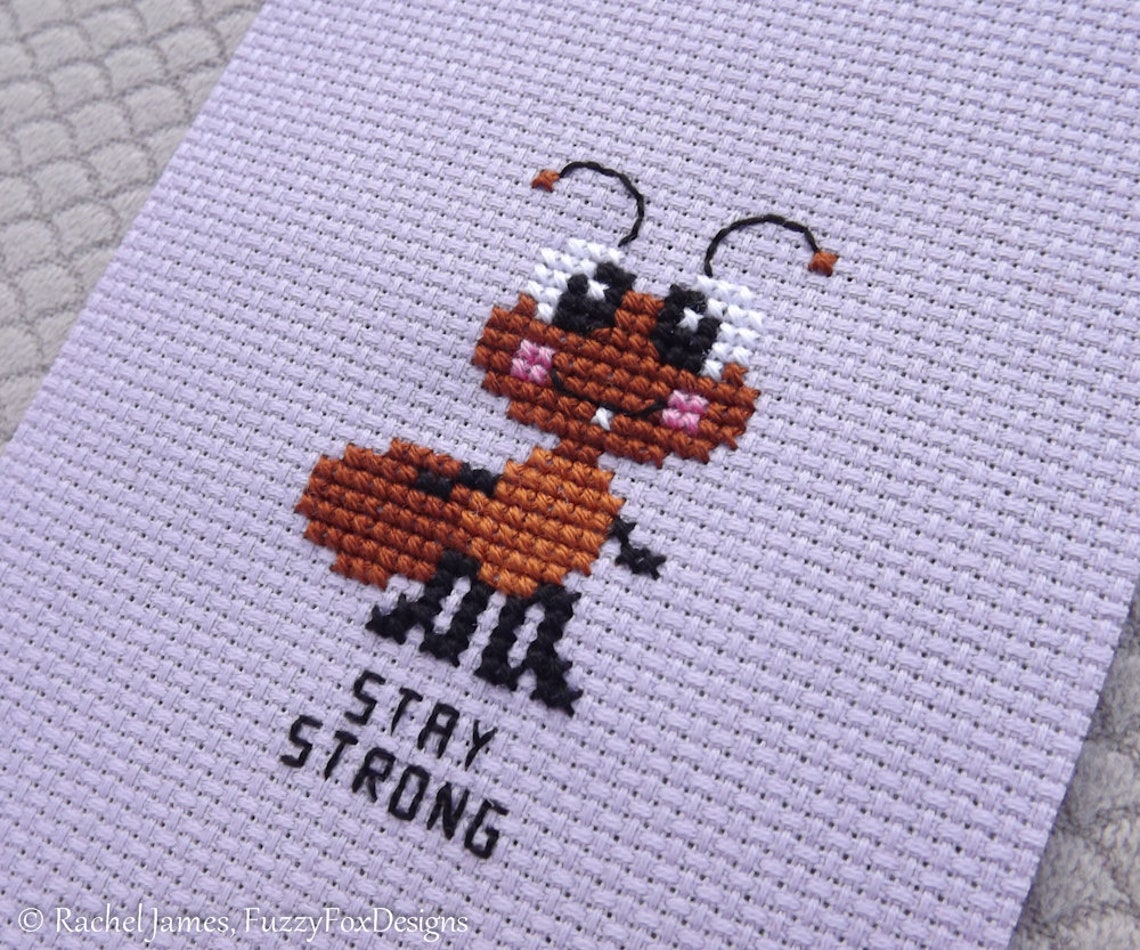 Two Tiny Ants Cross Stitch Pattern PDF Seven Mini Motivators | Etsy