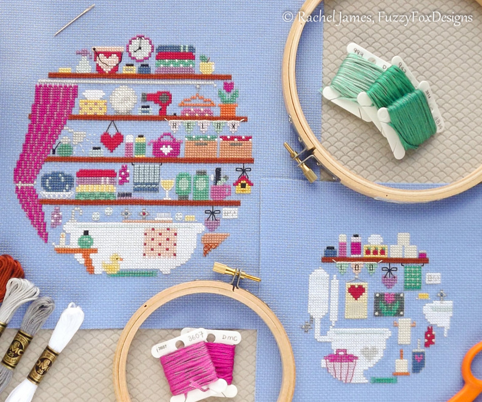 Cute Bathroom Toilet Cross Stitch Pattern PDF Cute Room - Etsy