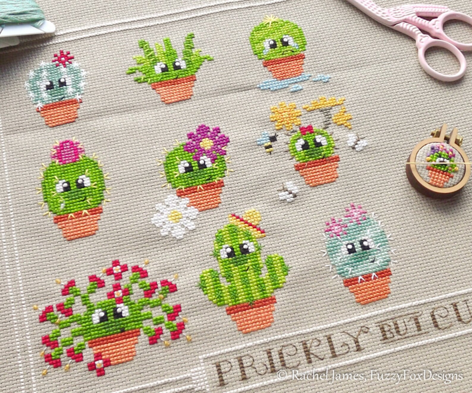 Freja the Cactus Cross Stitch Pattern PDF | Prickly but Cute Stitch-a ...