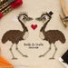 Emu Pair Cross Stitch Pattern PDF | Personalised Wedding Sampler | Cute ...