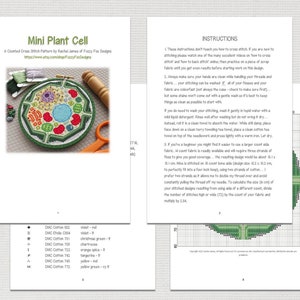 Mini Plant Cell Cross Stitch Pattern PDF | Plant Cell Biology Counted ...