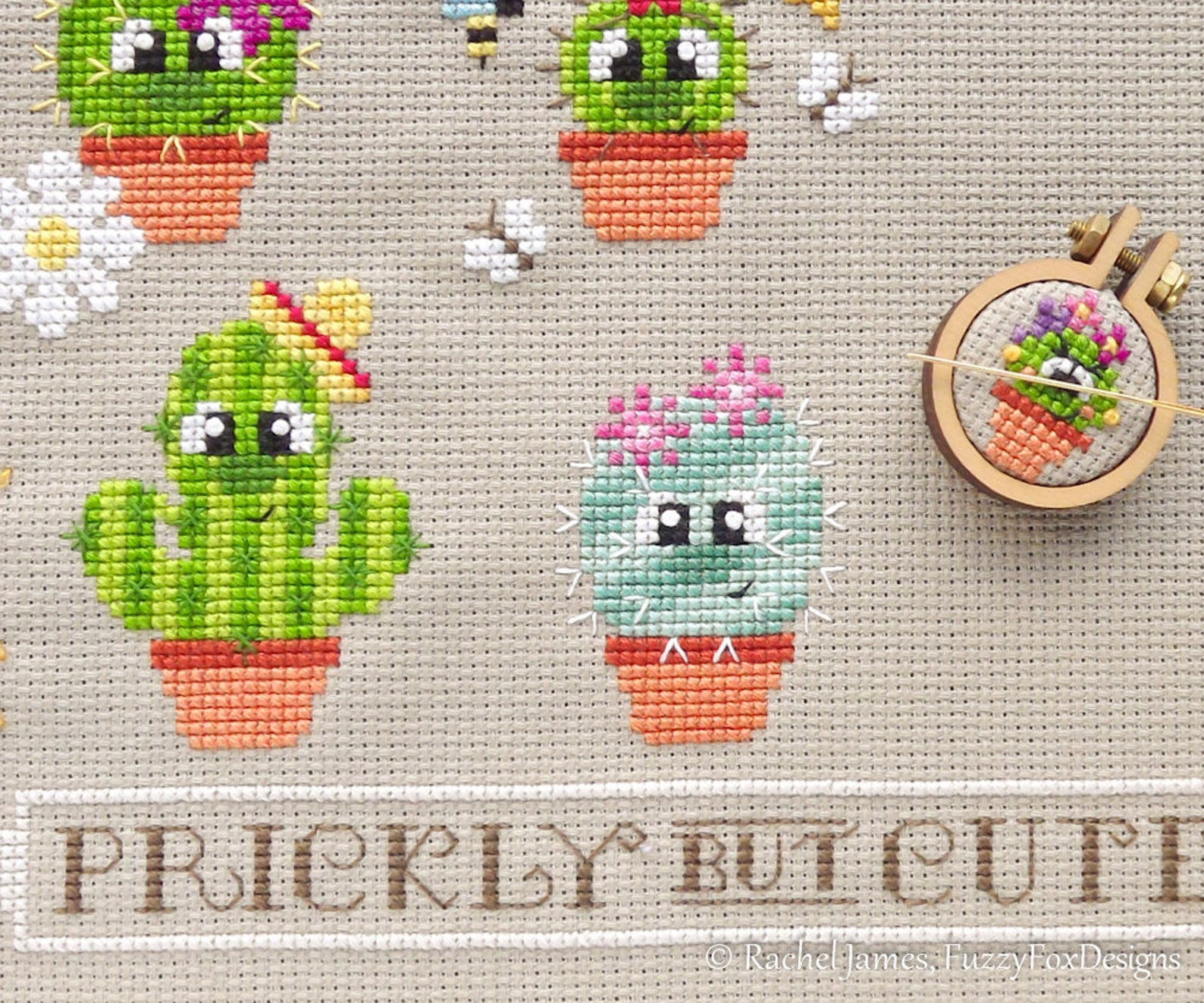 Freja the Cactus Cross Stitch Pattern PDF | Prickly but Cute Stitch-a ...