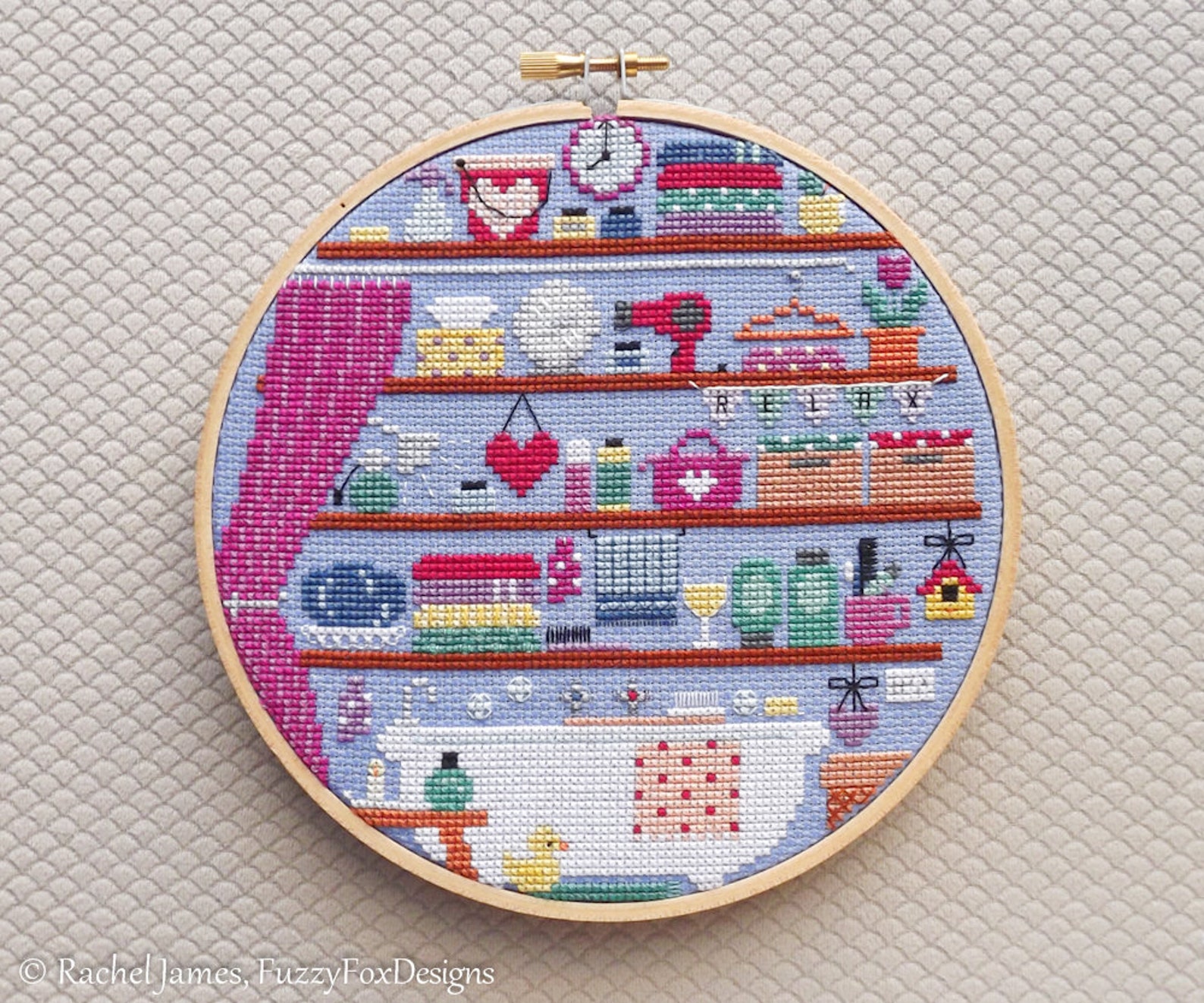 Cute Bathroom Toilet Cross Stitch Pattern PDF Cute Room - Etsy