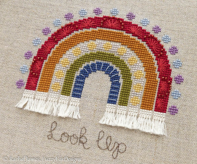Geometric Rainbow Cross Stitch Pattern PDF - Etsy