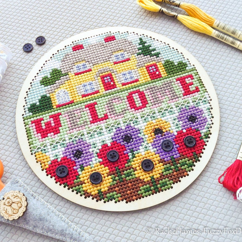 Cross Stitch Sign - Etsy