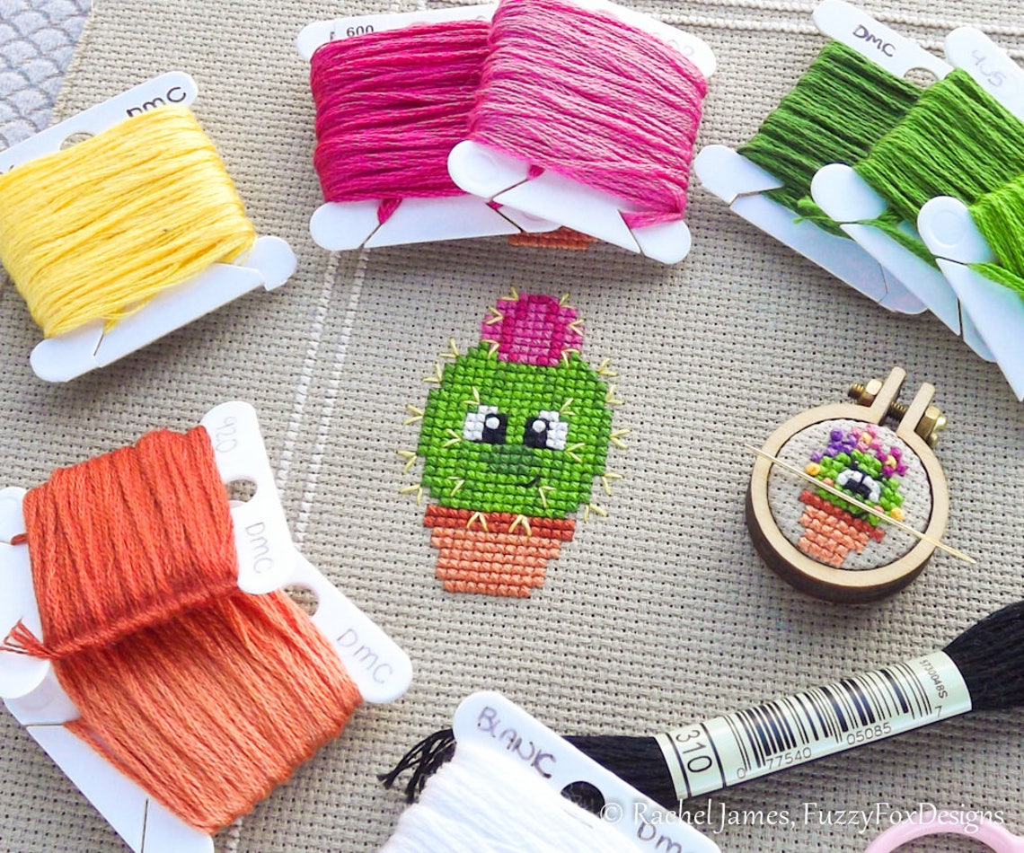 Ruby the Ball Cactus Cross Stitch Pattern PDF Prickly but | Etsy
