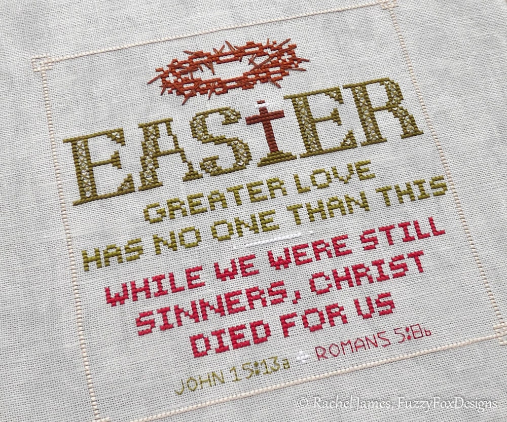 Easter Cross Stitch Pattern PDF | Easter Decorative Tile Counted Cross ...