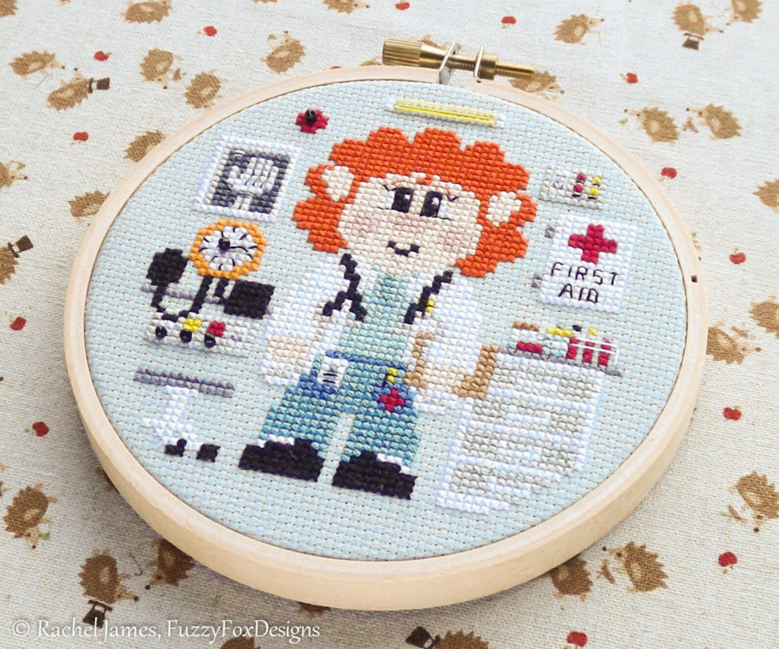 Medical Doctor Cross Stitch Pattern PDF Wee Little Workers - Etsy