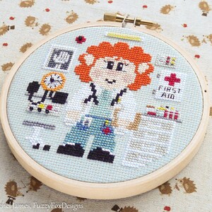 Medical Doctor Cross Stitch Pattern PDF | Wee Little Workers Series - Etsy