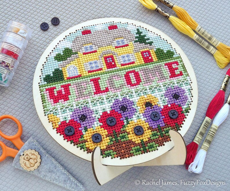 Welcome Home Sign Cross Stitch Pattern PDF | Etsy