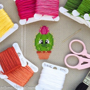 Ruby the Ball Cactus Cross Stitch Pattern PDF | Prickly but Cute Stitch ...