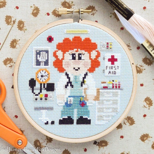Mathematician Cross Stitch Pattern PDF Wee Little Workers - Etsy
