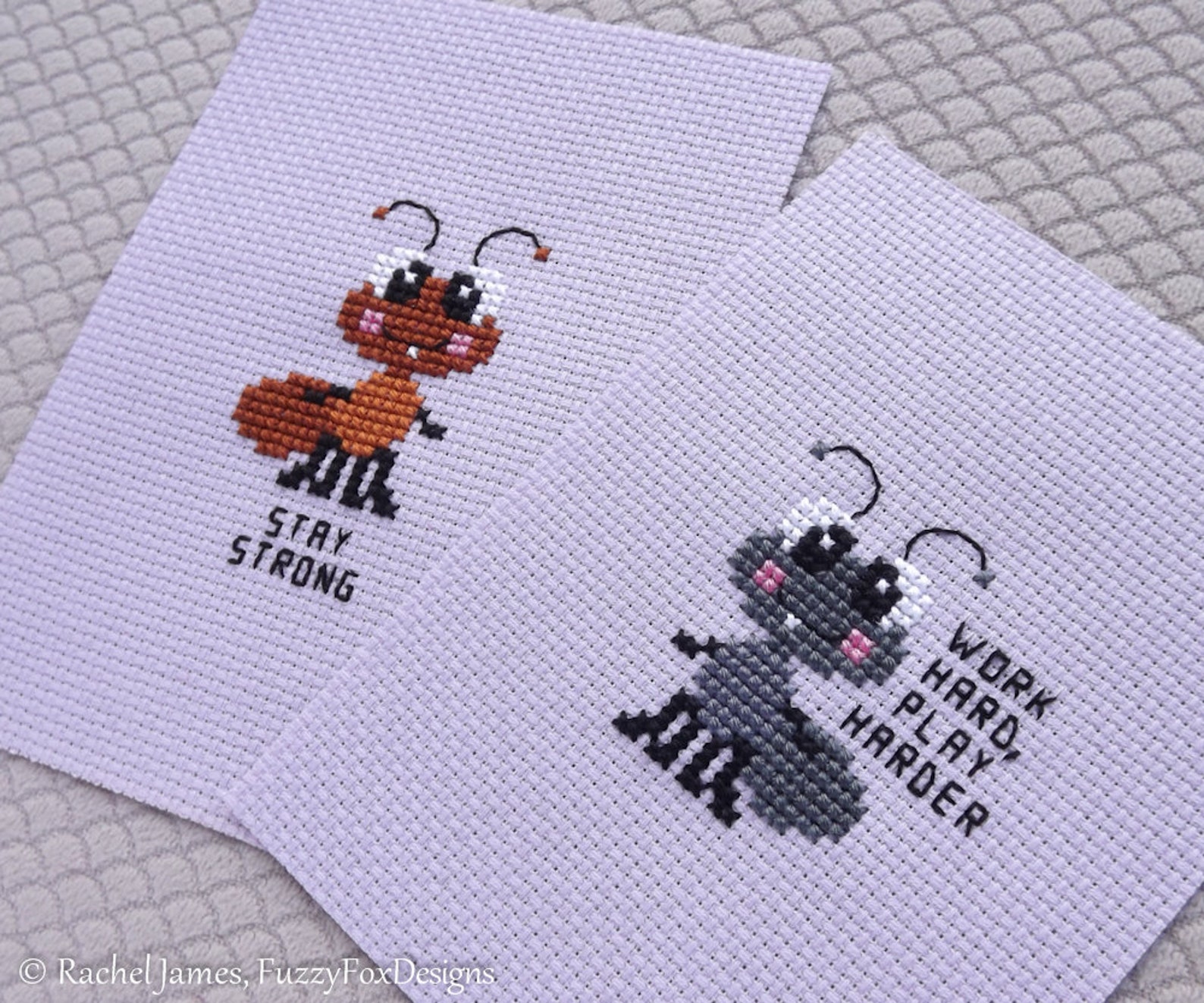 Two Tiny Ants Cross Stitch Pattern PDF | Seven Mini Motivators Series ...