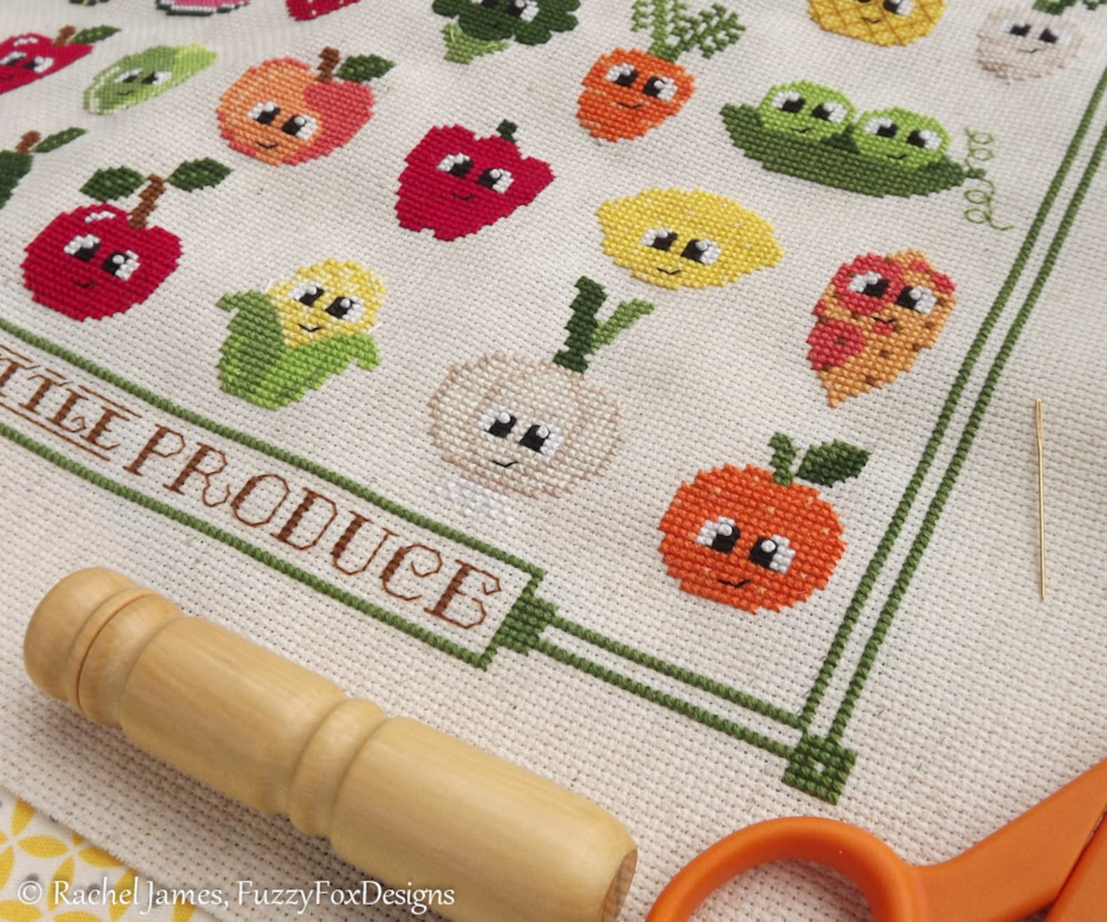 Fruit and Vegetable Cross Stitch Pattern PDF Pretty Little - Etsy