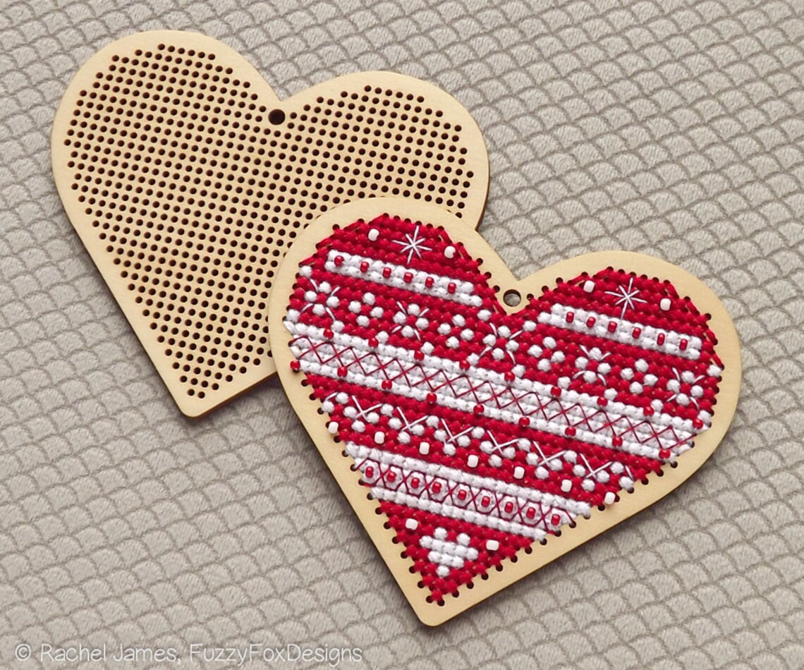 Scandi Heart Cross Stitch Pattern PDF Pattern for Toms New - Etsy