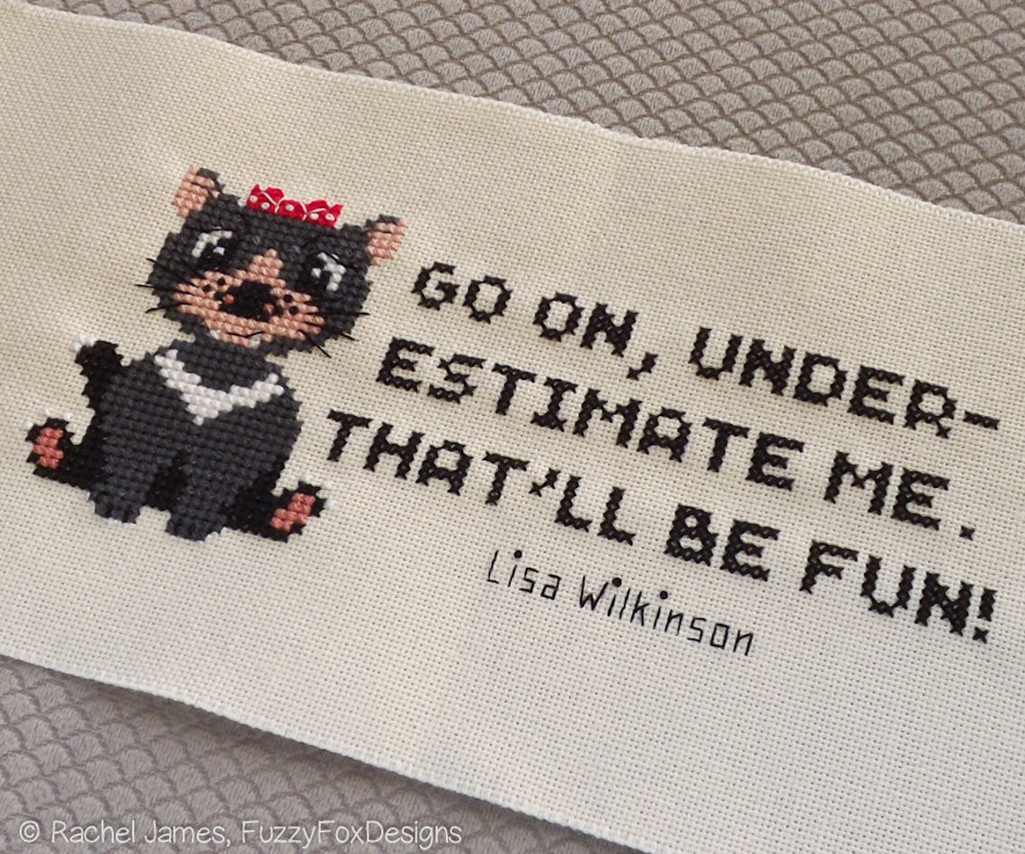 Sassy Tasmanian Devil Cross Stitch Pattern PDF | Tassie Devil Counted ...