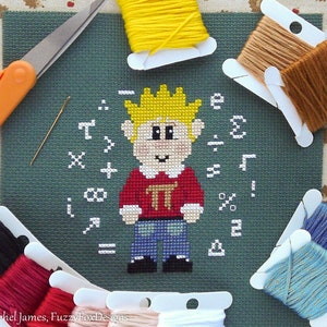 Mathematician Cross Stitch Pattern PDF | Wee Little Workers Series - Etsy