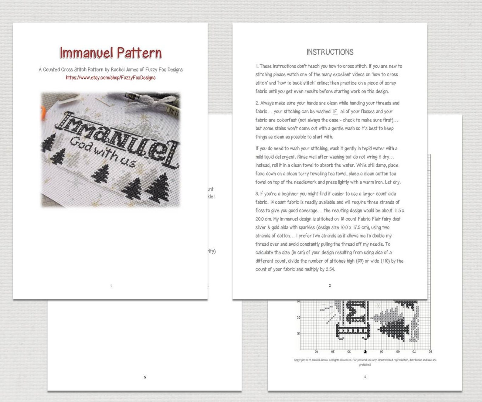 Immanuel Cross Stitch Pattern PDF | Christian Christmas Cross Stitch ...