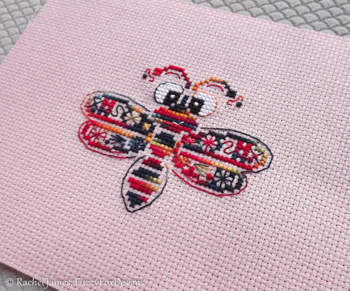 Cute Variegated Bug Cross Stitch Pattern PDF Chart for - Etsy Australia