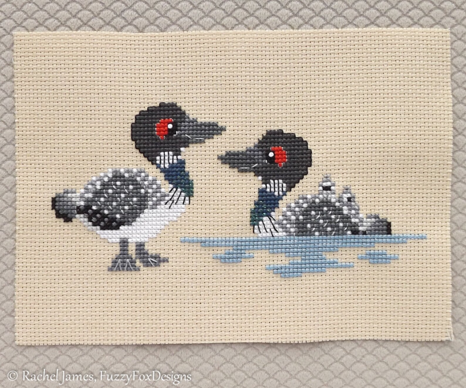 Cute Common Loons Cross Stitch Pattern PDF Common Loon - Etsy