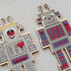 Robot Cross Stitch Pattern PDF | Pattern for Toms New Old Things Robot ...