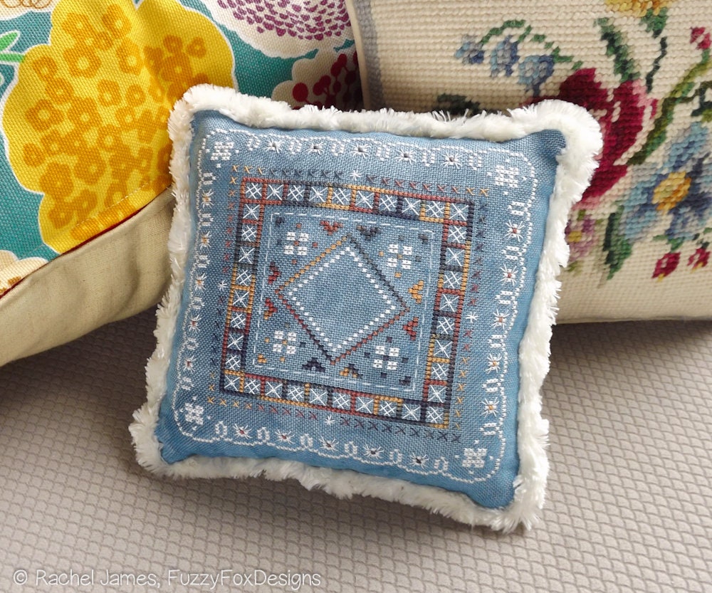 Variegated Mug Rug or Pillow Cross Stitch Pattern PDF | Chart for ...