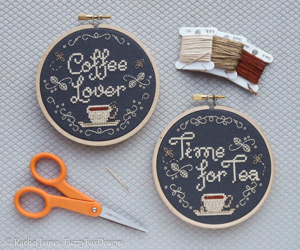 Chalk Board Cross Stitch Pattern PDF | Coffee Lover | Time for Tea ...