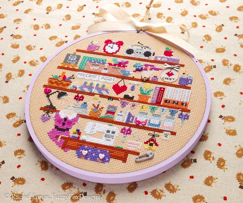Cute Craft Sewing Art Room Cross Stitch Pattern PDF Cute - Etsy
