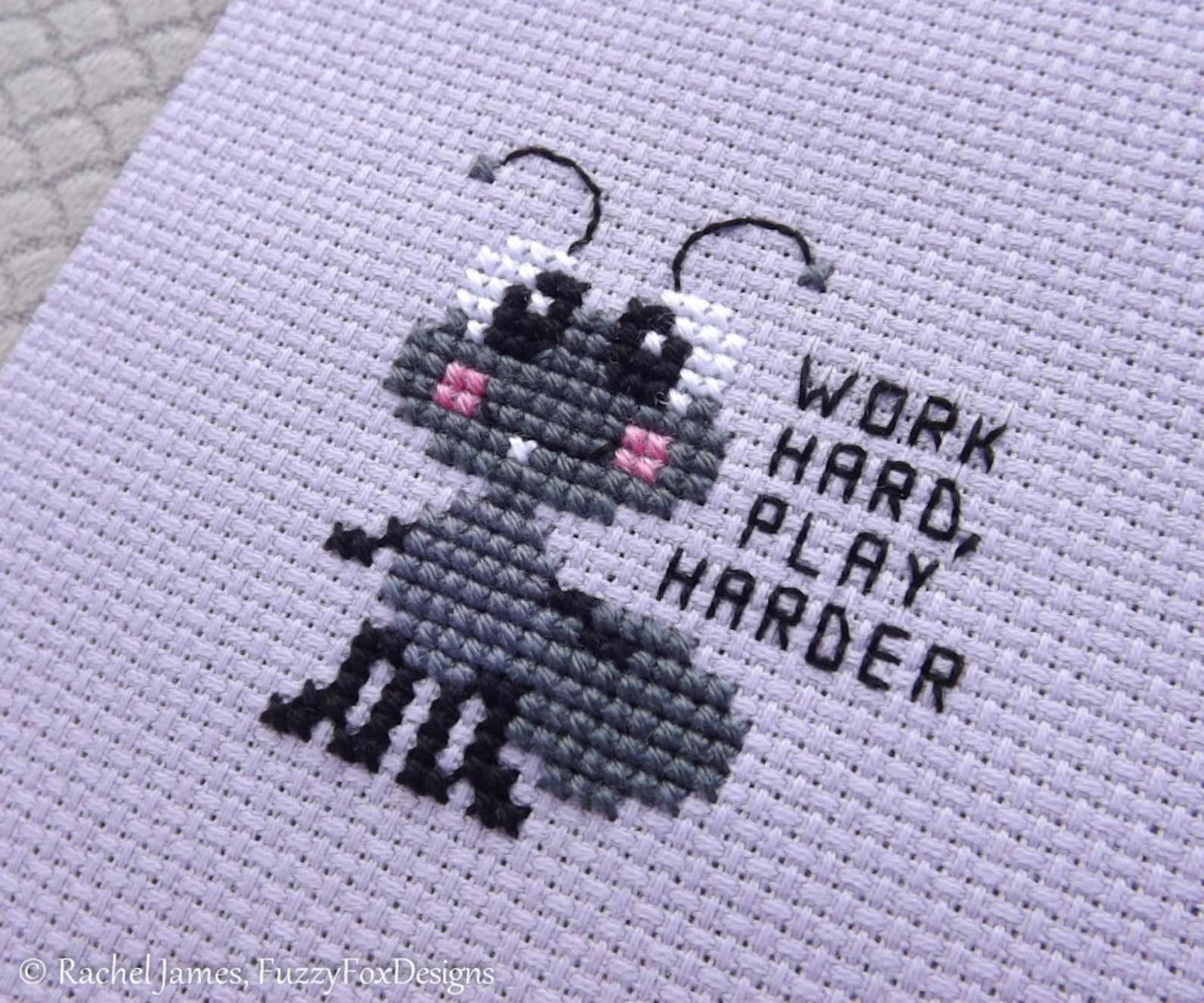 Two Tiny Ants Cross Stitch Pattern PDF | Seven Mini Motivators Series ...