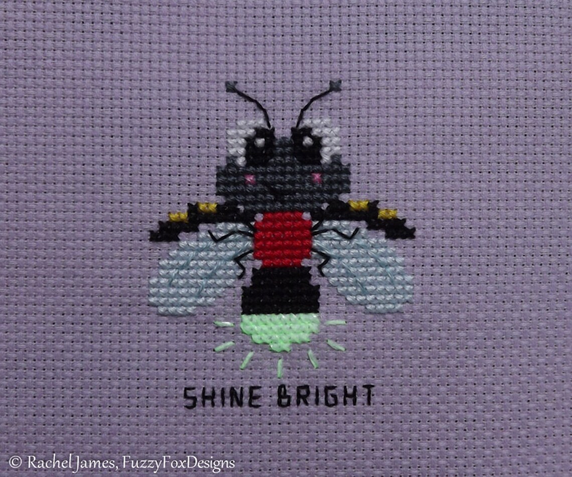 Bright Baby Firefly Cross Stitch Pattern PDF | Seven Mini Motivators ...