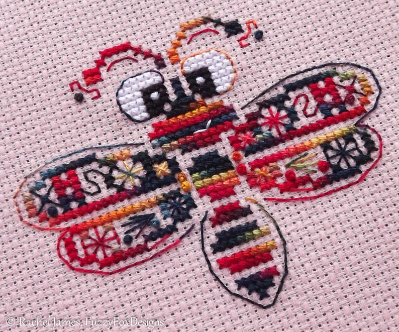 Cute Variegated Bug Cross Stitch Pattern PDF Chart for | Etsy
