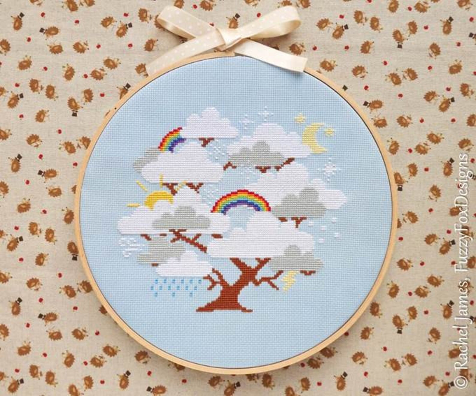 Cloud Tree Cross Stitch Pattern PDF Whimsical Cloud Tree - Etsy