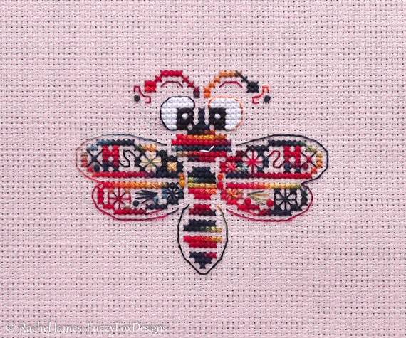 Cute Variegated Bug Cross Stitch Pattern PDF Chart for - Etsy Australia
