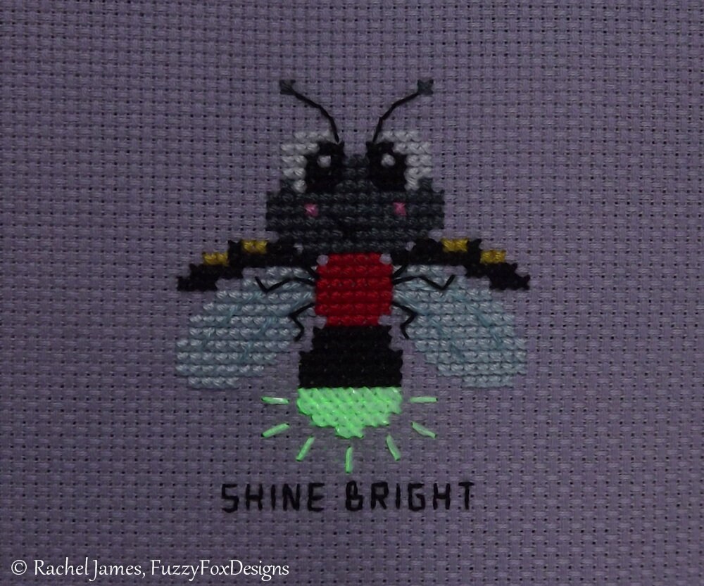 Bright Baby Firefly Cross Stitch Pattern PDF Seven Mini - Etsy